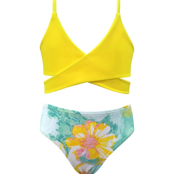Swim | Shekini Girls Bandage Bikini Kids Crisscross Bathing Suits Two ...